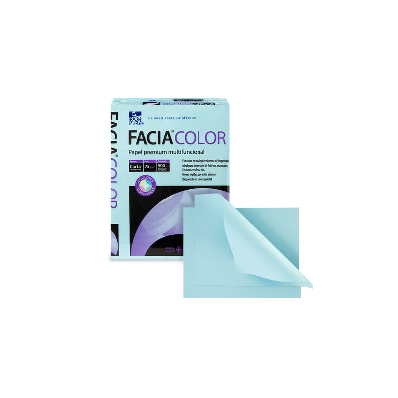 Papel Bond Copamex Facia Colores Tamaño Carta 75 G Paquete Con 500 Hoj
