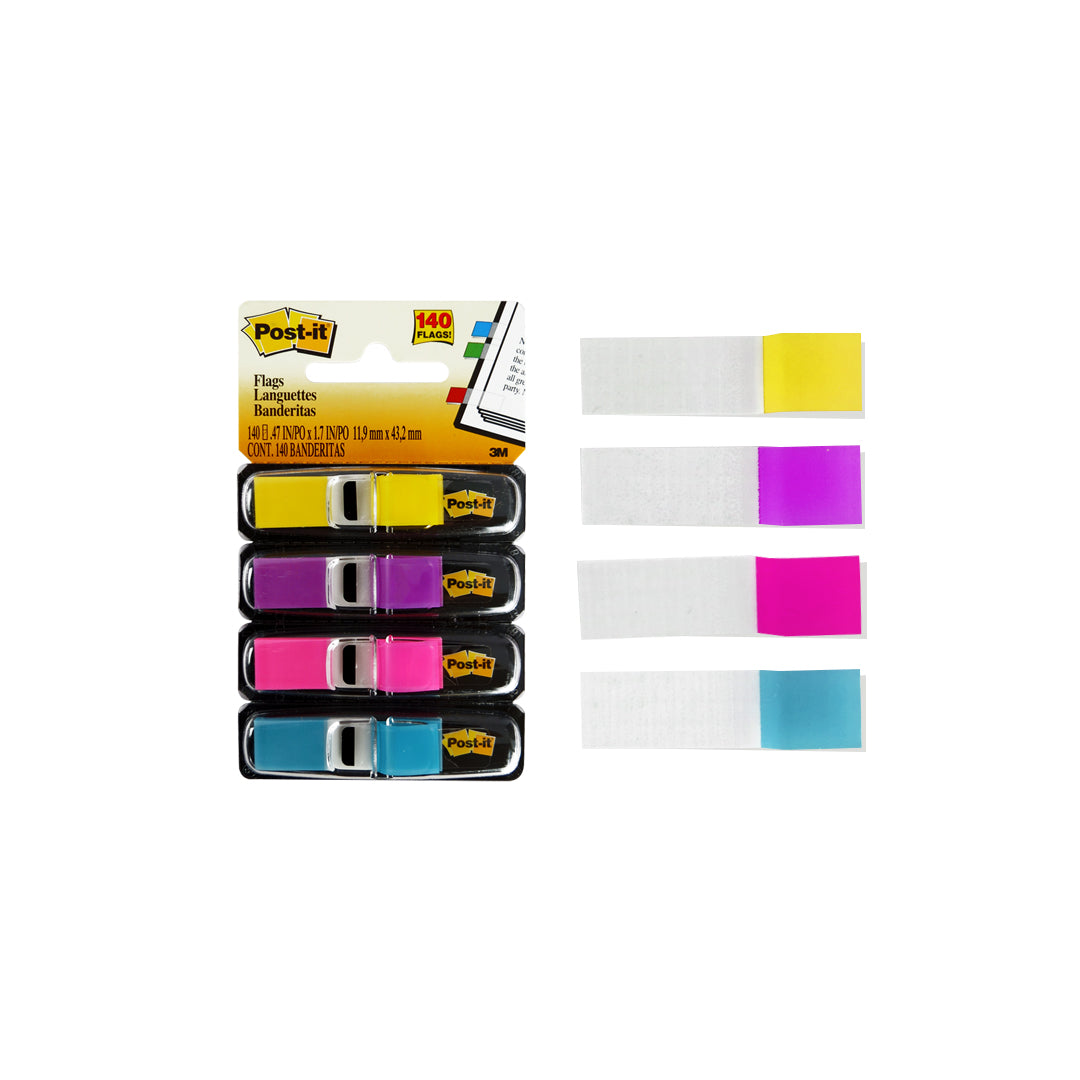 Banderitas 5 colores neón 5" x 1.69" de 25 hojas. – Du Papier México