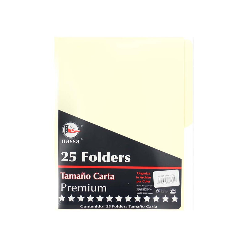 Folder tamaño carta manila crema pc1003 con 25 pzs – Du Papier México