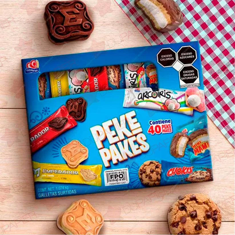 Galletas Gamesa surtidas Peke-Pakes con 40 piezas – Du Papier México