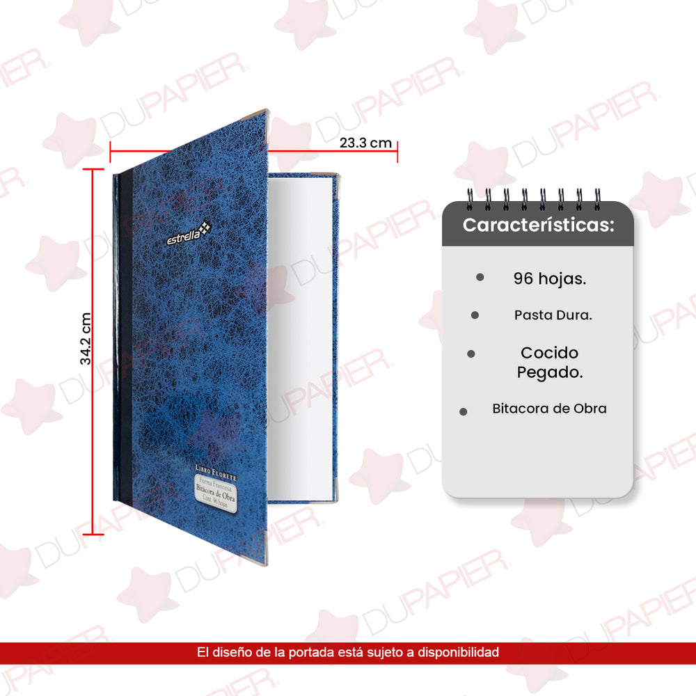 Libreta Bitácora de Obra Estrella 0469 de 96 hojas. – Du Papier México