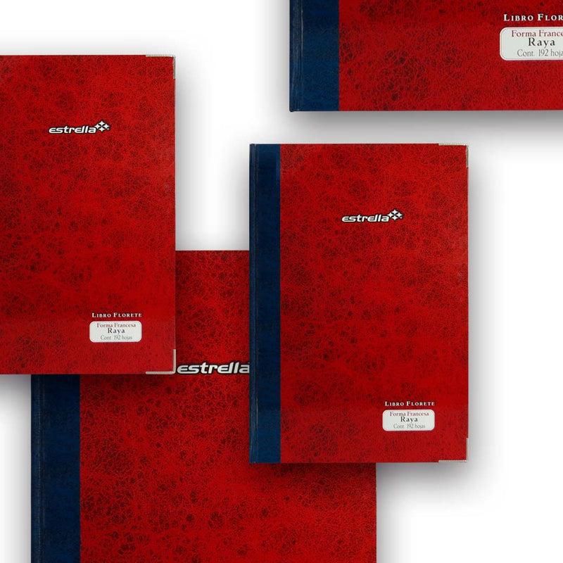 Libro Florete Estrella rayado 0099 con 192 hojas. – Du Papier México