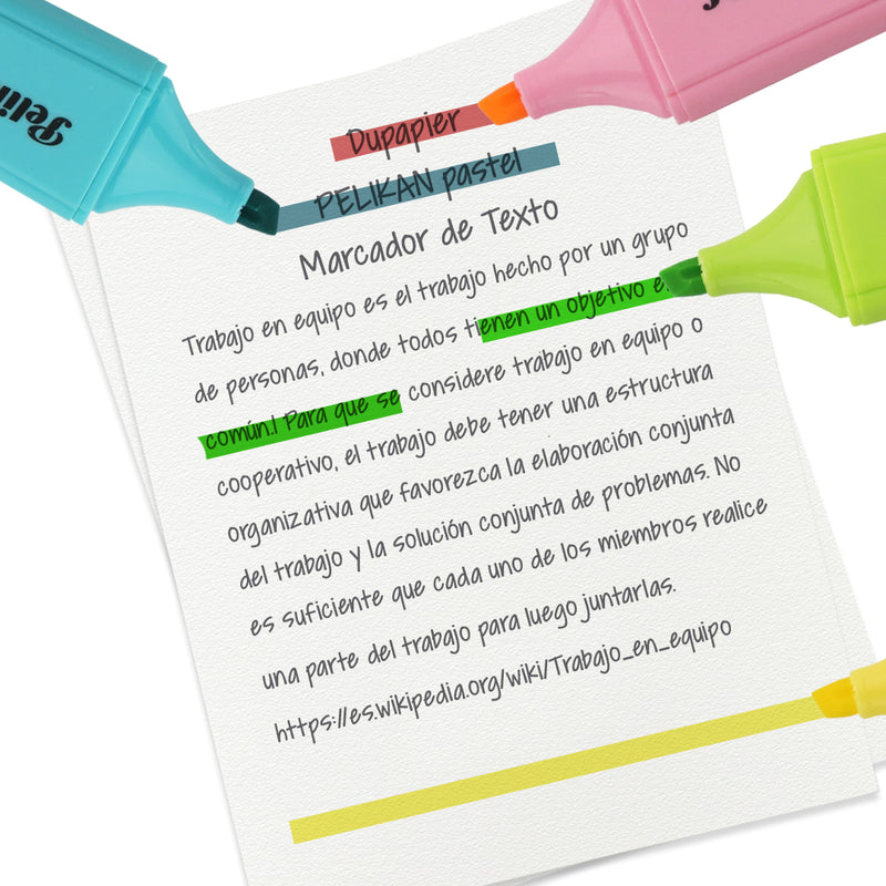 Marcatextos Textmarker flash colores pastel con 10 piezas – Du Papier ...