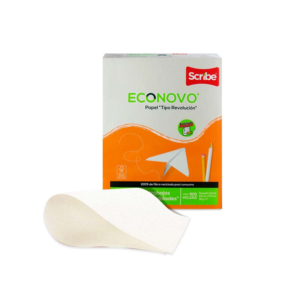 Papel Scribe Econovo tipo Revolución tamaño carta con 500 hojas. – Du ...