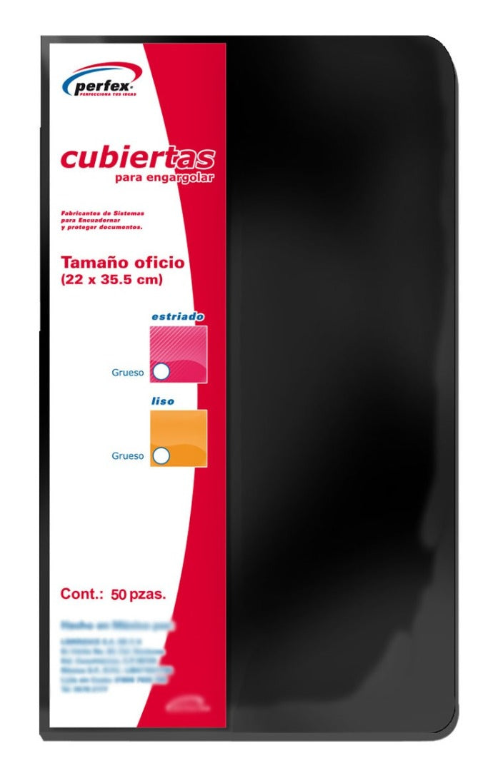Cubierta para engargolar Perfex tamaño oficio – Du Papier México